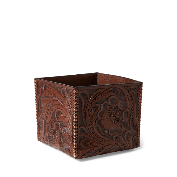Tooled Leather Storage Box