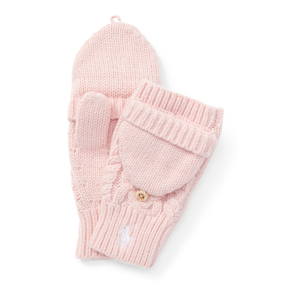 Aran-Knit Fold-Back Mittens for Girls | Ralph Lauren® UK