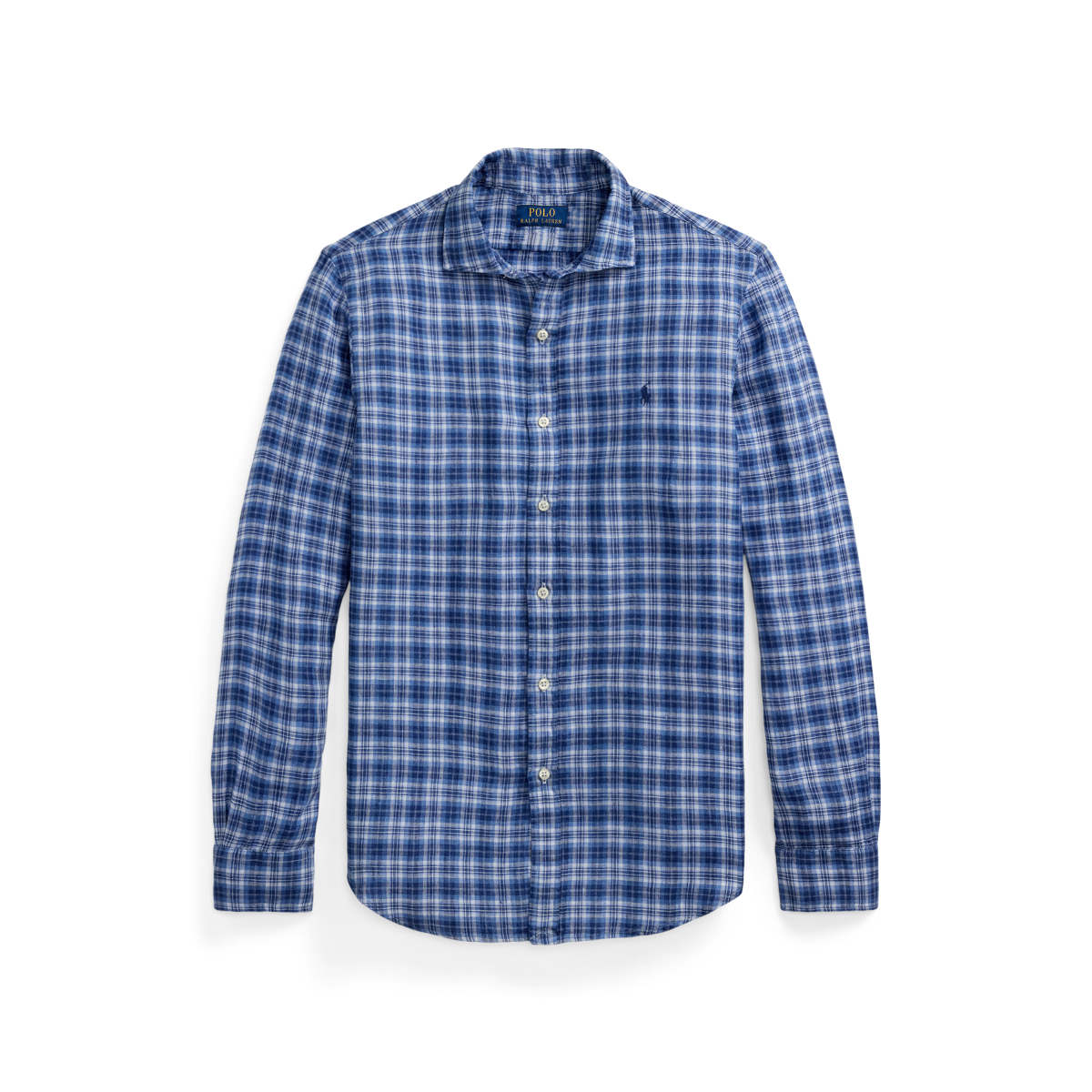 Slim Fit Plaid Linen Shirt