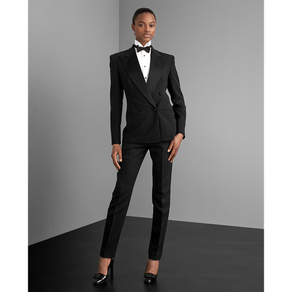 Simone Wool-Silk Tuxedo Pant for Women | Ralph Lauren® GI