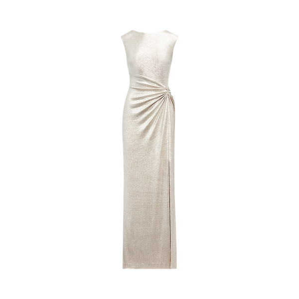 Metallic Knit Sleeveless Gown for Women | Ralph Lauren® IN
