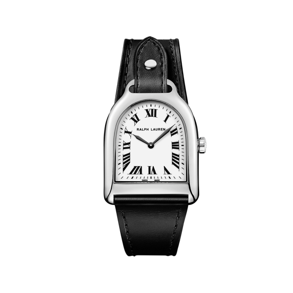 Reloj Stirrup de acero con esfera blanca para hombre | Ralph Lauren® ES