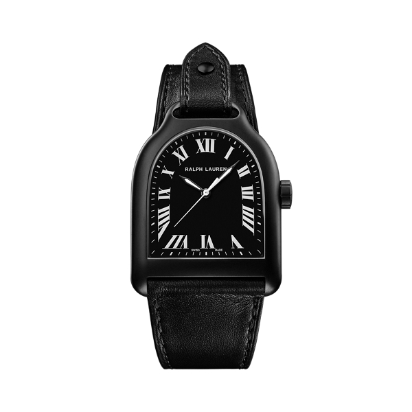 Reloj Stirrup de acero con esfera negra para hombre | Ralph Lauren® ES