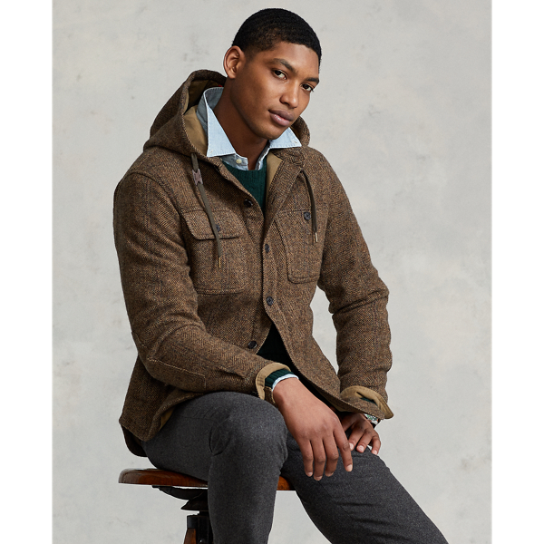 Herringbone Hooded Jacket for Men | Ralph Lauren® GP