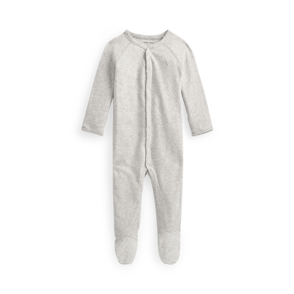 Organic Cotton Interlock Footed Coverall for Baby Boy | Ralph Lauren® UK