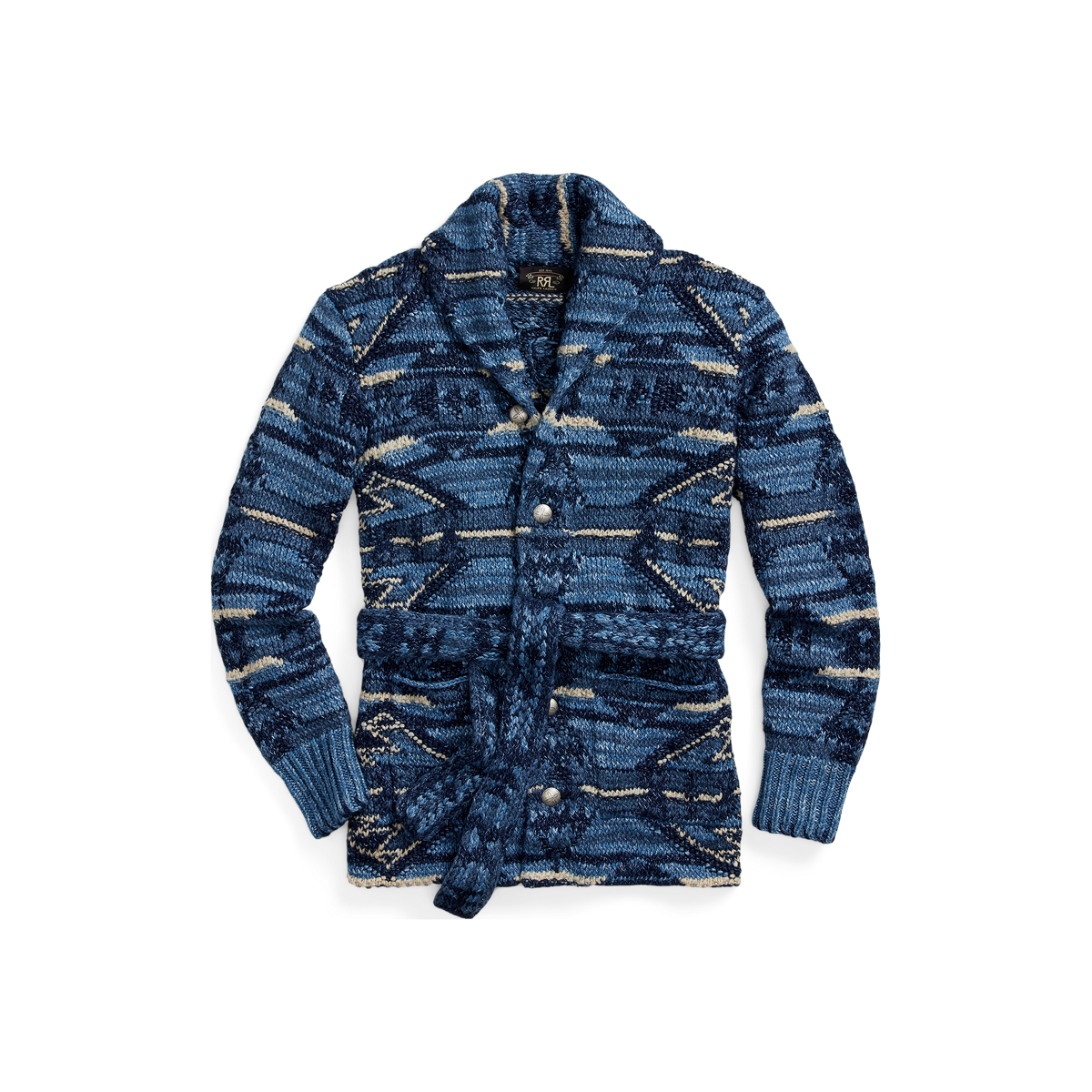 Hand-Knit Indigo Ranch Cardigan Hand-Knit Indigo Ranch Cardigan