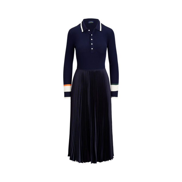 Hybrid Jumper-Pleated Polo Dress | Ralph Lauren® Australia
