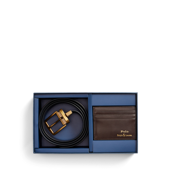 Leather Belt & Card Case Gift Set for Men | Ralph Lauren® UK