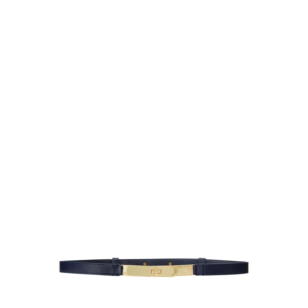 Turn-Lock Skinny Leather Belt for Women | Ralph Lauren® FR
