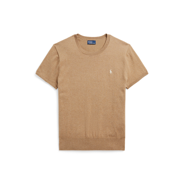 Cotton-Blend Short-Sleeve Jumper