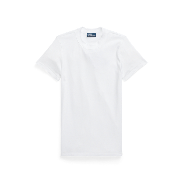 Slim Fit Ribbed Cotton Tee