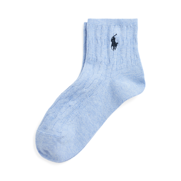 케이블 니트 코튼 블렌드 크루 삭스 | Ralph Lauren® Korea