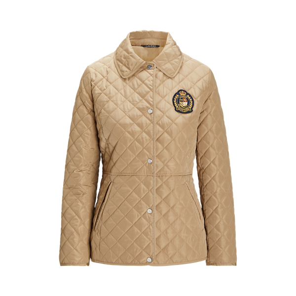 Crest-Patch Quilted Jacket
