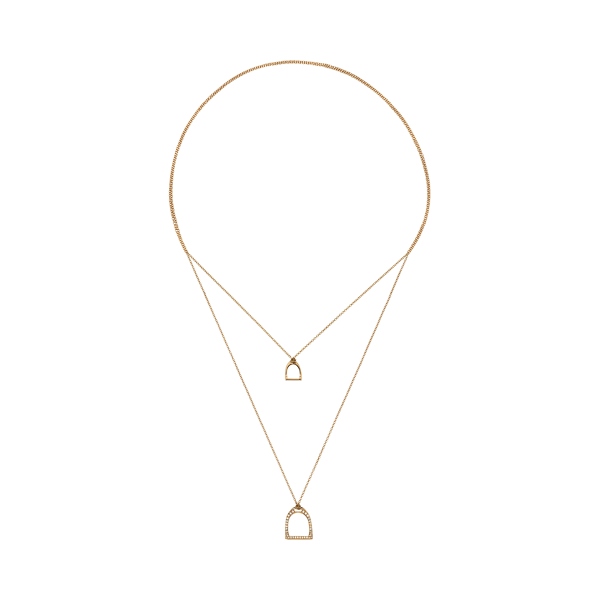 Collar lazo con doble estribo en pavé para mujer | Ralph Lauren® ES