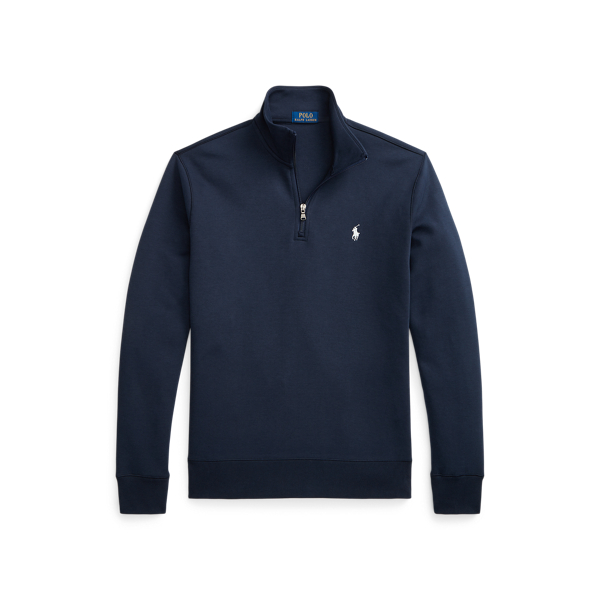 Pull quart de zip en maille double pour homme | Ralph Lauren® FR