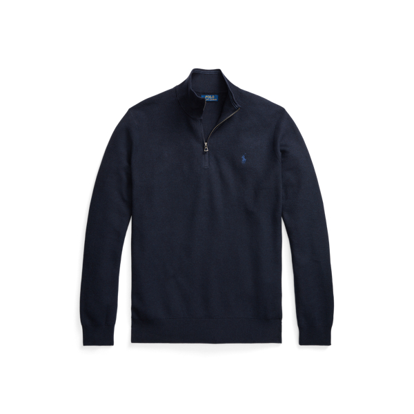 Camisola algodão fecho-éclair curto para homen | Ralph Lauren® PT