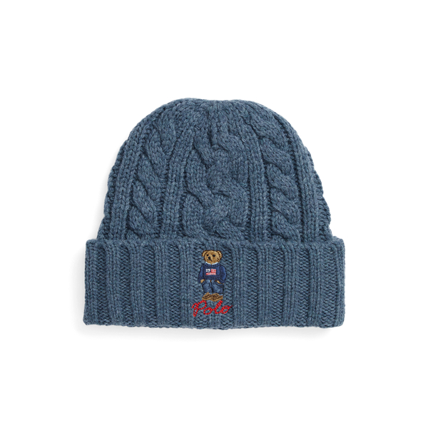 Polo Bear Cable-Knit Beanie