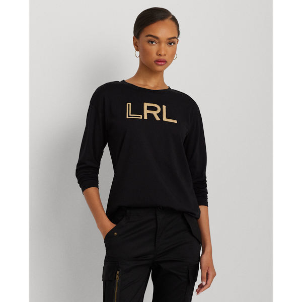 Logo Cotton-Blend-Jersey Long-Sleeve Tee