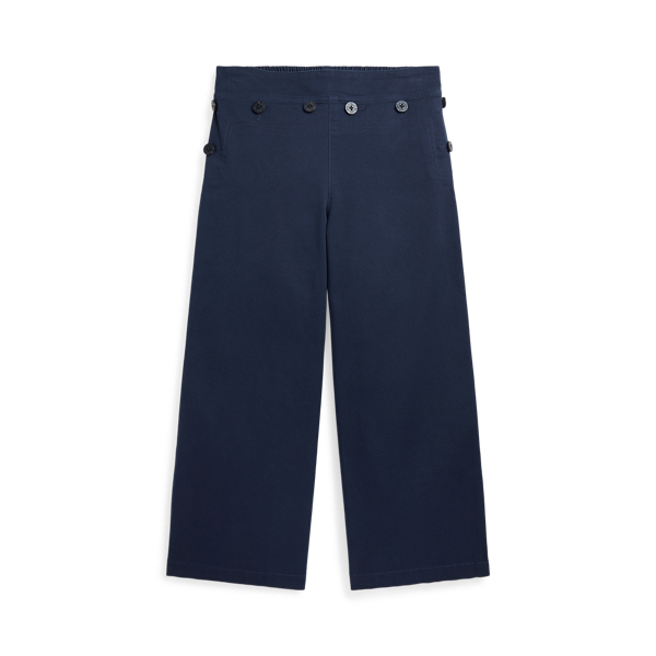 Buttoned-Placket Cropped Wide-Leg Pant | Ralph Lauren® Australia