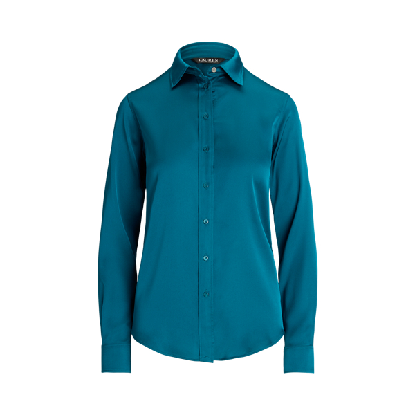 Camicia in charmeuse di raso Classic-Fit da donna | Ralph Lauren® IT
