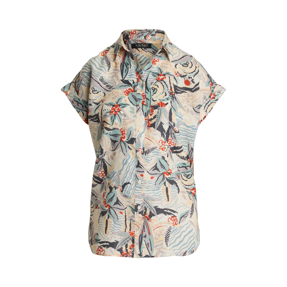 Relaxed Fit Print Short-Sleeve Shirt
