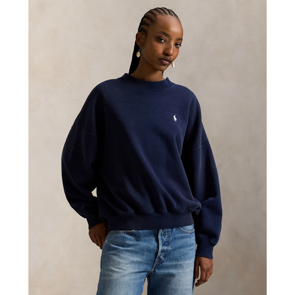 Oversize Back-Logo Fleece Crewneck