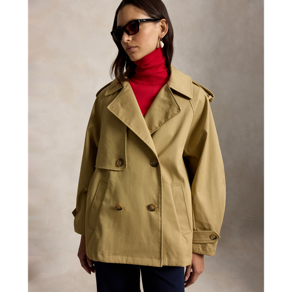 코튼 트윌 벌룬 트렌치 코트 | Ralph Lauren® Korea