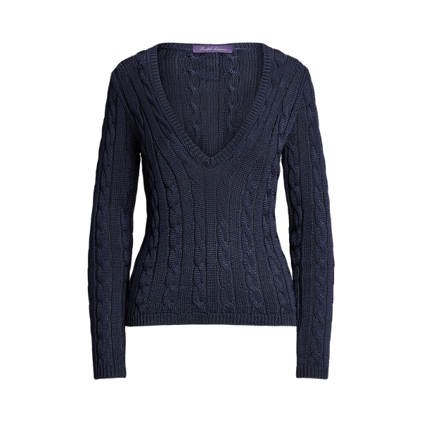 Seidenpullover mit Zopfmuster für Damen | Ralph Lauren® DE