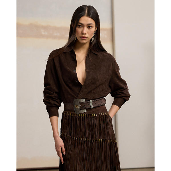 Tyler Lamb-Suede Shirt for Women | Ralph Lauren® DZ