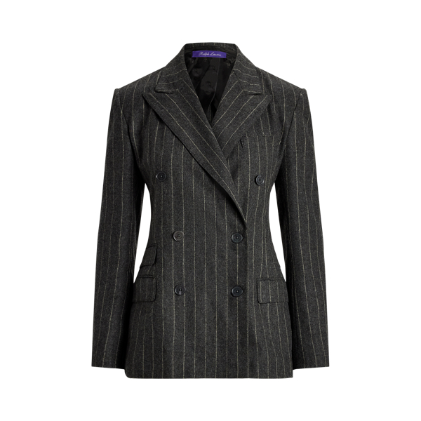 Kent Chalk-Stripe Flannel Jacket for Women | Ralph Lauren® TM
