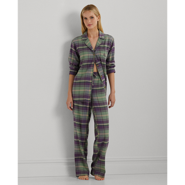 Pigiama in twill a spina di pesce da donna | Ralph Lauren® IT