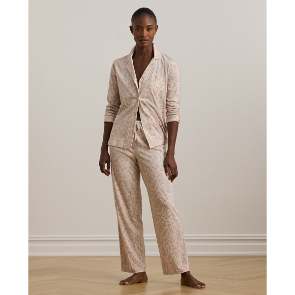 Floral Cotton-Blend Jersey Sleep Set