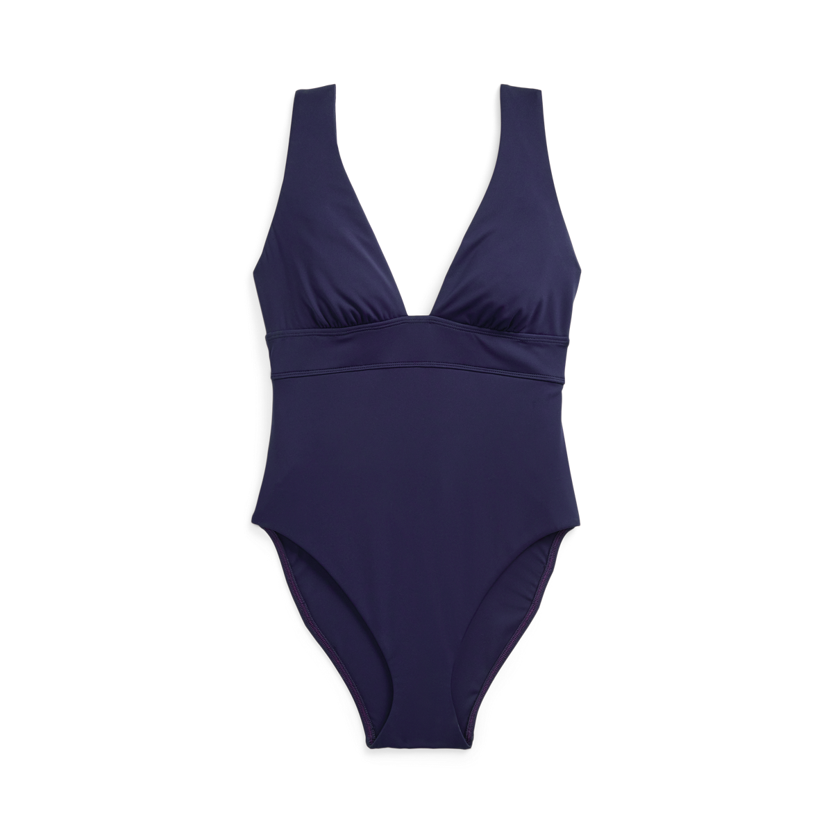 Banded V-Neck One-Piece