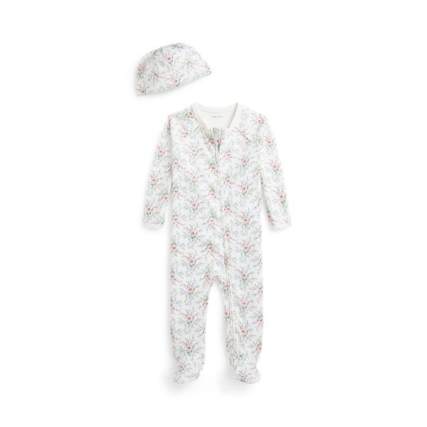 Floral Cotton Interlock Footed Coverall for Baby Girl | Ralph Lauren® OM