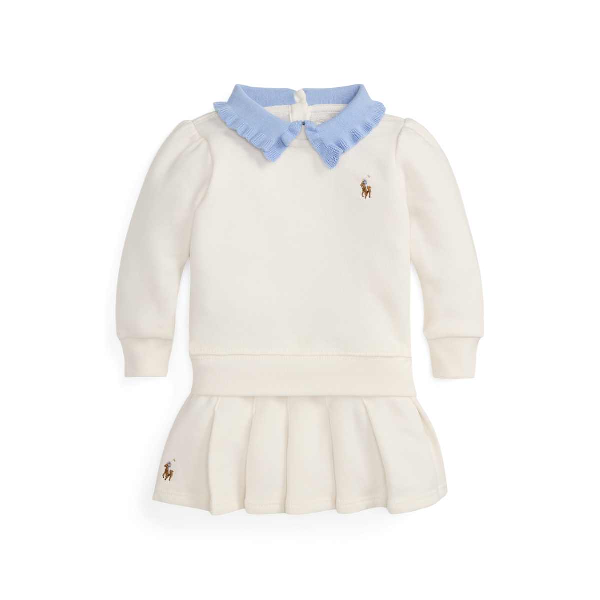 Collared Terry Sweatshirt & Skort Set