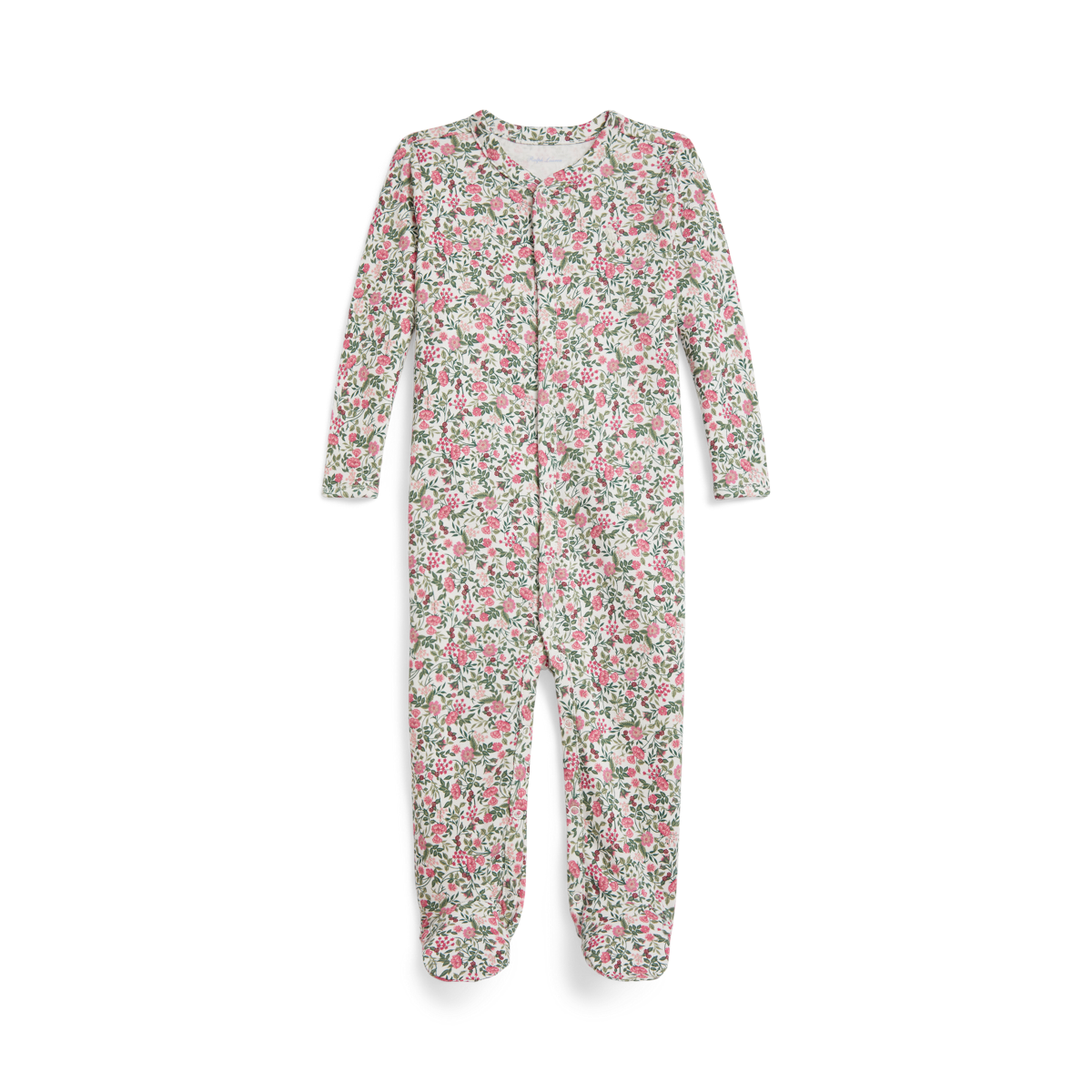 Floral Cotton Interlock Footed Coverall