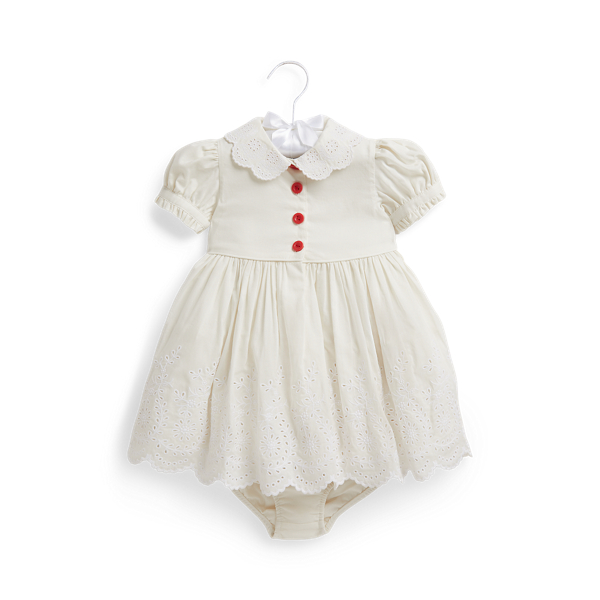 Eyelet Cotton Batiste Dress & Bloomer