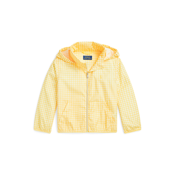 Gingham Packable Hooded Jacket