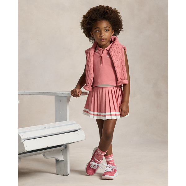 Striped Pleated Skort