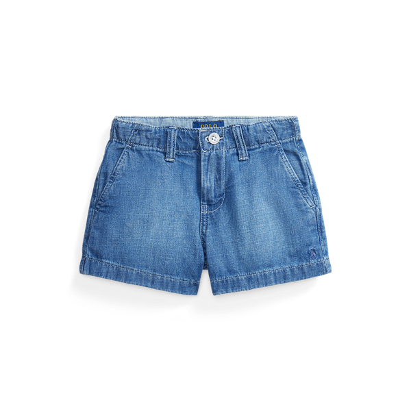Indigo Cotton Denim Short