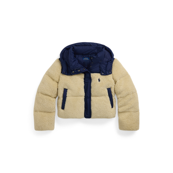 Boxy teddy fleece hybride jack voor meisjes | Ralph Lauren® BE