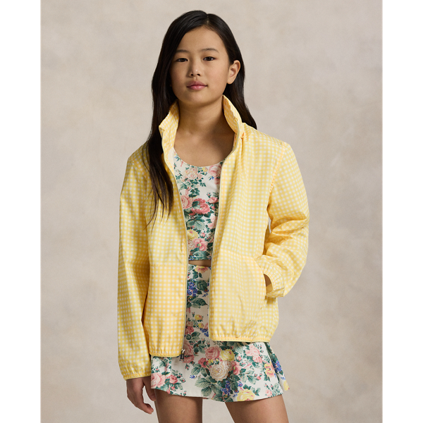 Gingham Packable Hooded Jacket | Ralph Lauren® Australia