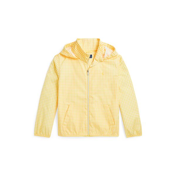 Gingham Packable Hooded Jacket