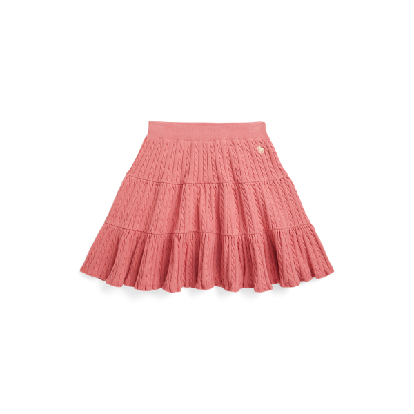 Mini-Cable Tiered Cotton Skirt