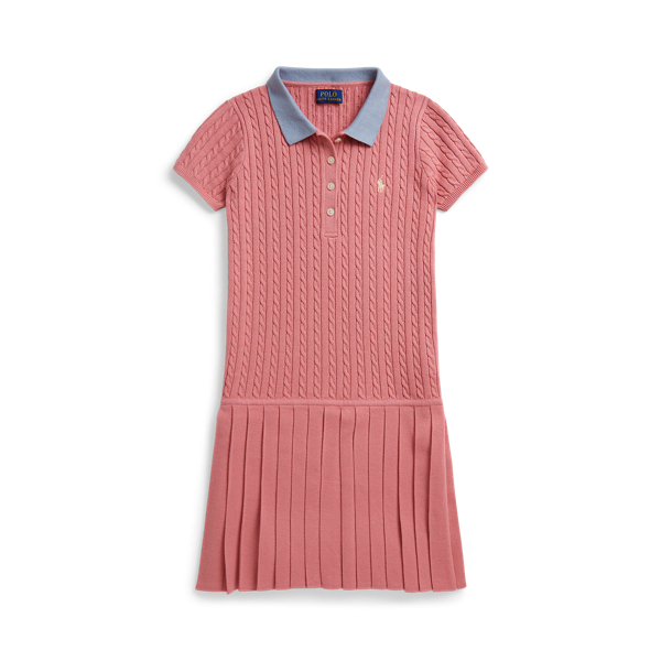 Mini-Cable Cotton Sweater Dress