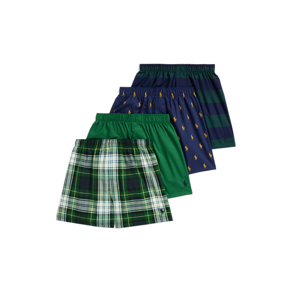 Woven Cotton Poplin Boxer 4-Pack