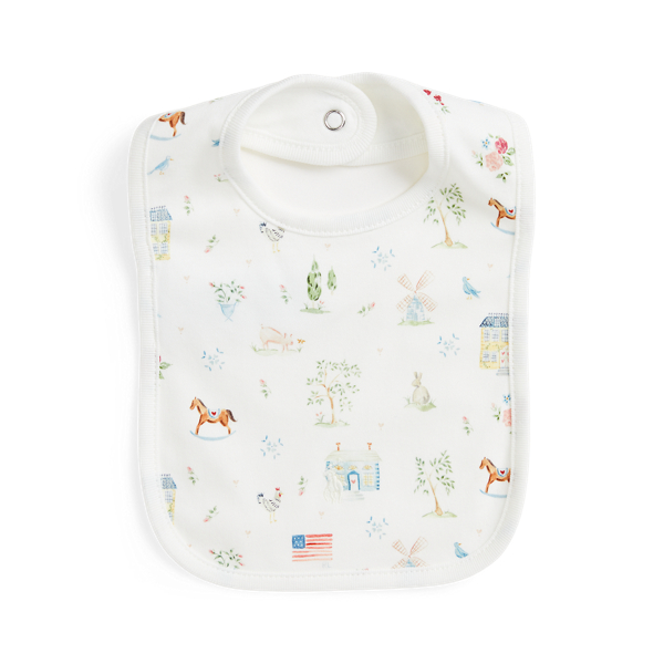 RL Baby x Riley Sheehey Cotton Bib | Ralph Lauren® Australia