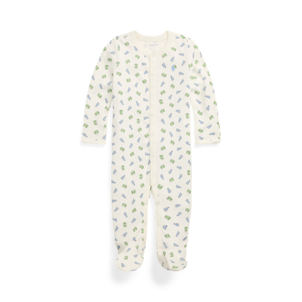 Crab-Print Cotton Interlock Coverall