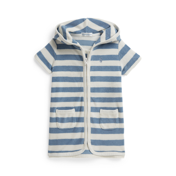 Striped Terry Hooded Cover-Up
