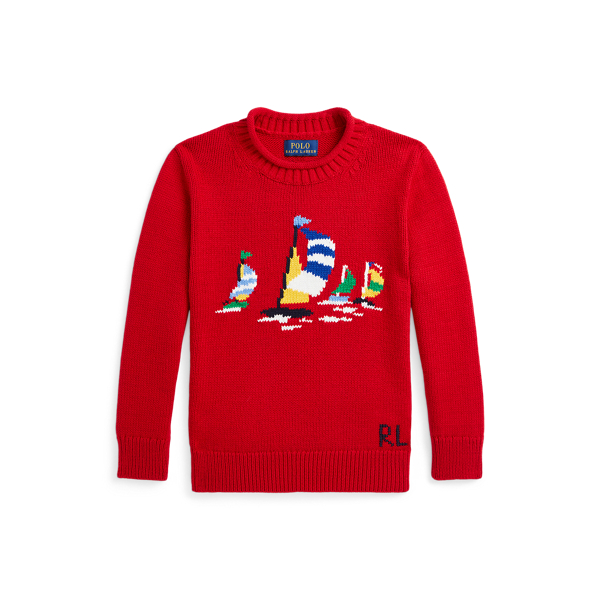 Sailboat Cotton Rollneck Sweater